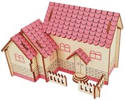 Woodcraft Dřevěné 3D puzzle Fialový dům