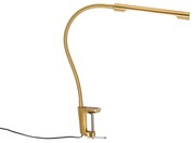 Svorka stolní lampa mosaz vč. LED s dotykovým stmívačem - Lionard