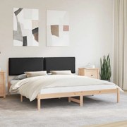 Rám postele s čalouněným čelem Černý 200 x 200 cm 3405559