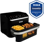 TESLA AirCook DualHeat QD575 XXL - multifunkční duální digitální horkovzdušná fritéza