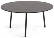 Černý konferenční stůl Kave Home Ulrich, ⌀ 70 cm