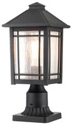 Quoizel QZ-CEDAR-POINT3-M-BK - Venkovní lampa CEDAR POINT 1xE27/60W/230V IP44