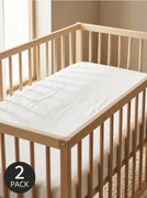 Sinsay - Bavlněná prostěradla z odolné tkaniny s gumou 2 pack - bílá