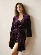 Sinsay - Jednobarevný kimono župan - burgundy