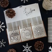 Vánoční ozdoby ze dřeva a plastu, vánoční dekorace dřevěné, dřevěné doplňky PR0096-Christmas decorati HEU-