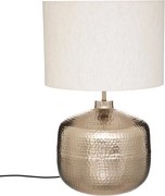 Lampa s béžovým stínidlem Kais, kovový podstavec, výška 52 cm