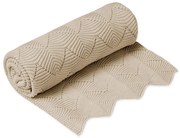 Béžová pletená dětská deka z Bio bavlny 80x100 cm Almond – Cam Cam Copenhagen