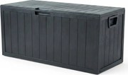 Zahradní úložný box STRANGE — 112x49x54 cm, plast, šedá