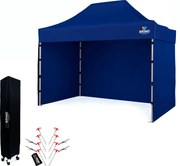 BRIMO Stan na prodej 2 x 3 m SUPER Ocel | Montáž za 2 min - s 3 stěnami - Modrá S. Ocel
