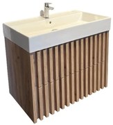 Koupelnová skříňka s umyvadlem SAT Delano 80x56x46 cm dub mat DELANO80ZDSAT