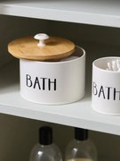 Sinsay - Úložná krabička s nápisem „Bath“ - bílá
