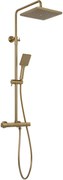 Sapho Dakar - Sprchový set s termostatem, 30x30 cm, 3 proudy, zlatá SZ139GB
