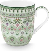Pip Studio Lily &amp; Lotus hrnek 180ml, zelený (Porcelánový hrnek)