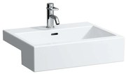Laufen Living - Umyvadlo zápustné 55x46 cm, s 1 otvorem pro baterii, bílá H8134320001041
