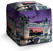 Sablio Taburet Cube Tower Bridge: 40x40x40 cm