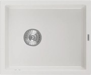 Mexen Pedro - dřez granitový 56,0x46,0cm, 1-komorový, bílá, 6508561000-20