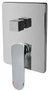 Mereo - Baterie pod omítku, pro 2 spotřebiče, s tělesem, chrom CBQ60106MC
