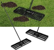 Costway Kovové hrábě na vyrovnávání trávníku s ergonomickou rukojetí pro hrábě