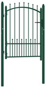 Plotová branka EMMEN s hroty ocelová 104 x 109,5 cm zelená 146394