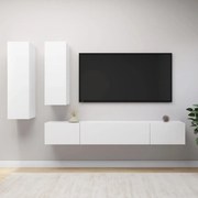 4dílný set TV skříněk bílý kompozitní dřevo 3078733