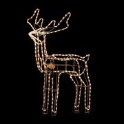 Žlutý LED svítící sob MEDIUM, 90 cm