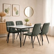 Jídelní set 4x židle + stůl 140 cm AVENBERG EMERALD