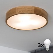 Brilagi - LED Stropní svítidlo CARVALHO 3xE27/15W/230V dub pr. 47,5 cm