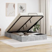 Ottoman postel Betonově Šedá 150 x 200 cm Dřevěný materiál 3409224