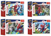 Trefl Minipuzzle 54 dílků Spidermanův čas 4 druhy v krabičce 9x6,5x4cm 40ks v boxu
