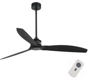 FARO 32100 - Stropní ventilátor JUST FAN pr. 128 cm černá + dálkové ovládání