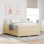 Rám postele Krémová 140 x 200 cm textil 3398397
