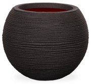 Capi Nature Rib NL Vase Ball Black Ø 40 cm / V 32 cm