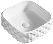 BPS-koupelny Keramické umyvadlo na desku HYD-PL-WH-400 50x31 cm, bílé