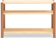 Regál v dekoru dubu v cihlové barvě/ve světle přírodní barvě 126x84x43 cm Bona – Teulat