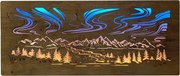 Li-Go "Polární záře" světelný obraz RGBW s baterií 120x50cm provedení povrchu: dub světlý