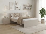 Postel ELISA 90 x 200 cm, kašmírově béžová Rošt: Bez roštu, Matrace: Bez matrace