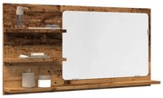 Koupelnová skříňka se zrcadlem old wood 90x11x45 cm kompozit