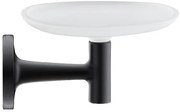 Duravit Starck T - Mýdlenka s držákem, černá/mléčné sklo 0099334600
