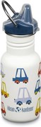 Dětská nerezová lahev Klean Kanteen Kid Classic Narrow w/Sippy Cap - cars 355 ml