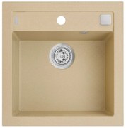 Alveus Formic - Granitový dřez 52x51 cm, s ovládáním odtoku, beige 1107889