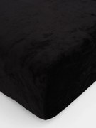 MK Lůžkoviny Prostěradlo mikroplyš Deluxe 160 x 200 cm - černé