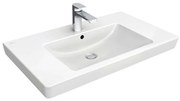 Villeroy & Boch Subway 2.0 - Umyvadlo 80x47 cm, s přepadem, otvor pro baterii, CeramicPlus, alpská bílá 71758GR1