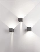NV 847407 Venkovní nástěnné svítidlo COMO tmavě šedý hliník LED 2x3W 3000K 3000K 220-240V nastavitelný úhel 0-90st. IP54 - NOVA LUCE