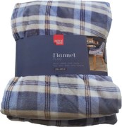 Pléd Mistral Home Flannel printed Navy check modrá 150x200 cm