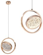 Toolight Závěsné moderní LED osvětlení Crystal D107 LHJ106-1CP růžová zlatá
