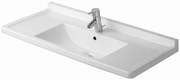 Duravit Starck 3 - Umyvadlo nábytkové 105x49 cm, s 1 otvorem pro baterii, s WonderGliss, alpská bílá 03041000001
