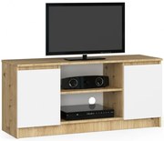 Stolek pod TV RTV 120 2D 1P dub artisan / bílý