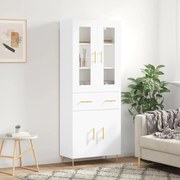 Skříň highboard bílá 69,5 x 34 x 180 cm kompozitní dřevo