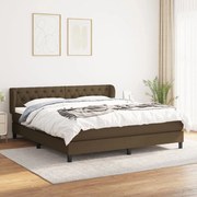 Box spring postel s matrací tmavě hnědá 160x200 cm textil 3126496