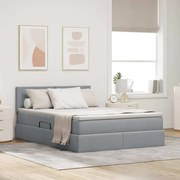 Postel s úložným prostorem a matrací Světle šedá 140 x 190 cm 3370443